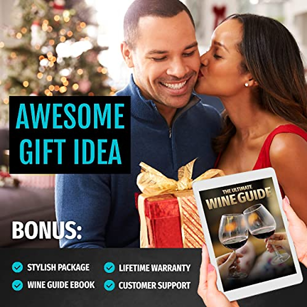 VINVOLI Professional Waiters Corkscrew Wine Bottle Opener - New 2023 Multi-Functional 3-in-1 Cork Screw Wine Bottle Openers - Wine Opener Corkscrews - Cool Beer Opener Wine Key With Wine Foil Cutter