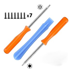 Controller Shell Opening Kit and Screwdriver Set Tool Torx T8H T6 Screwdriver and T8 Screws for Xbox 360 Xbox ONE Wireless Controller