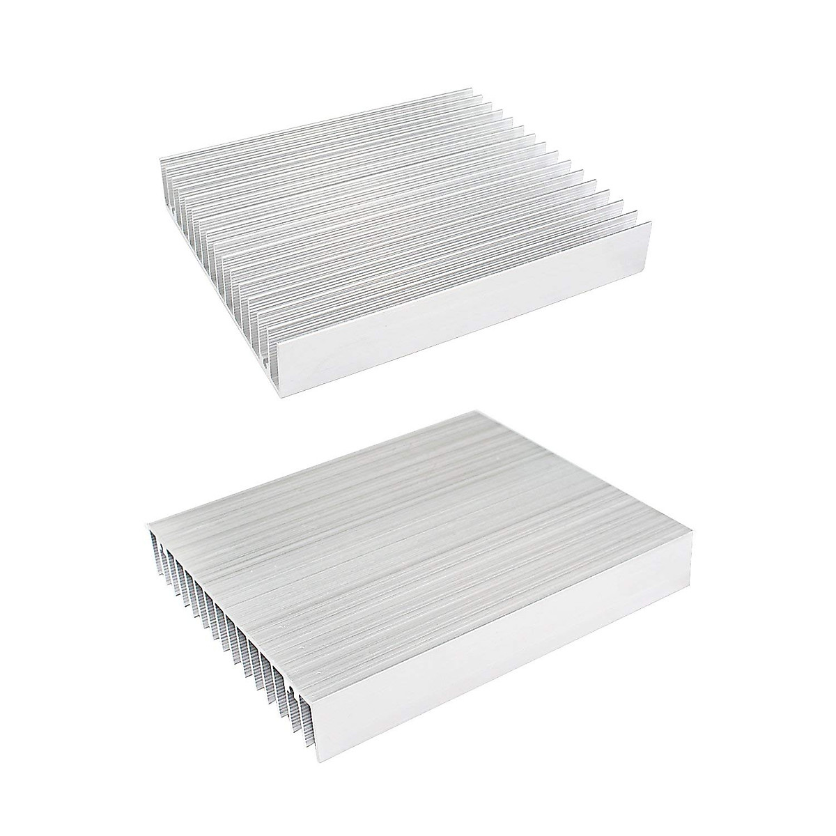 Aluminum Heat Sink Heatsink Module Cooler Fin for High Power Transistor Semiconductor Devices with 16 Pieces fins 120mmx 100mm x 18mm (2 Pieces)