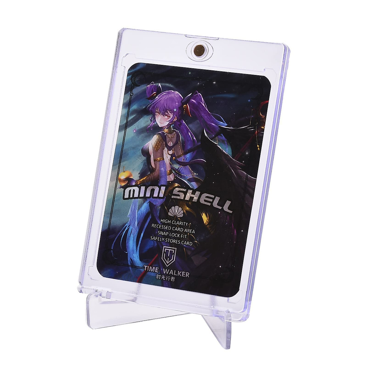 UTCTBC 35 PT Strong Magnetic Cards Sleeves 6 Card Brick + 1 Display Stand Clear Soft Pro Card Holder Fit Standard Trading Cards, Sports Cards,