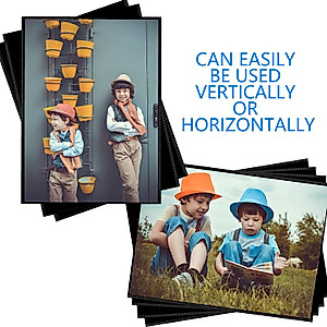 Mositear 10 Pack 4"x6" Premium Super Slim Magnetic Picture Pockets Frames with Black Holds 4 x 6 inches Photo for Refrigerator | NEW VERSION | EASE of INSERTING