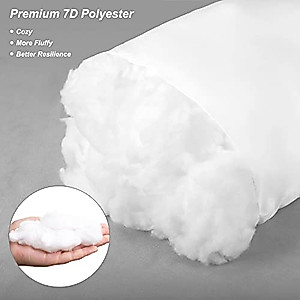 Fixwal 18x18 Inches Outdoor Pillow Inserts Set of 4, Waterproof Decorative Throw Pillows Insert, Square Pillow Form for Patio, Furniture, Bed, Living Room, Garden ( White )