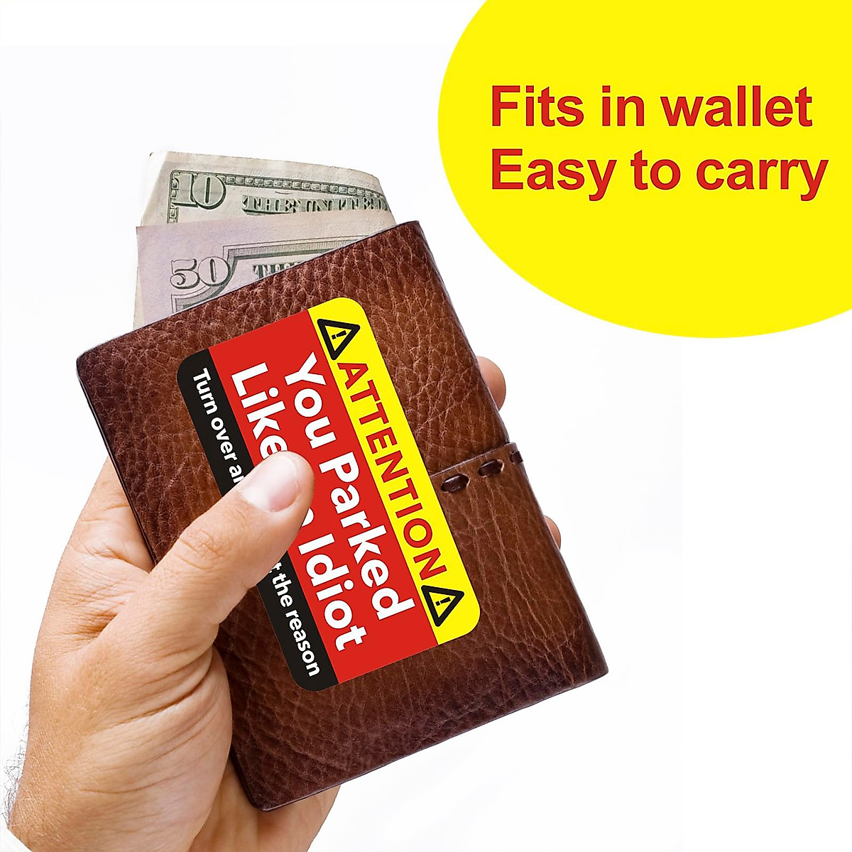 160psc You Parked Like an Idiot Business Cards Bad Parking Cards 3.5"x2" Multi Reasons Violation Stocking Stuffers for Adults