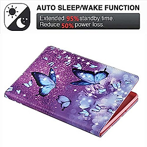 All-New Amazon Fire HD 10 & 10 Plus Case (Only Compatible with 11th Generation, 2021 Release), Not Suitable for 7th/5th Fire 10, Premium PU Leather Stand Cover with Smart Auto Wake/Sleep, Butterfly