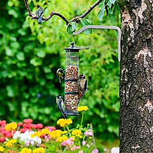 onepeng Plant Hanger Indoor/Outdoor 6 inch Metal Wall Plant Hook Decorative Plant Hanger for Bird Feeders, Planters, Lanterns, Wind Chimes, Home Decor(2Pack,White)