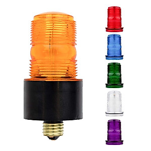 TOMAR 485S-R Microstrobe E26 Medium Bulb Base, 120VAC, Red Lens (Red, Screw-in Base (120 VAC))