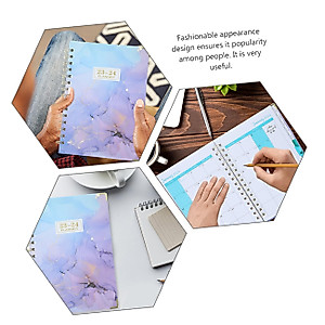 MAGICLULU 2pcs Note Pads Notebook Note Book Teacher Planner Home Supply Convenient Daily Planner Academic Year Planner 2023-2024 Planner Notepad Aluminum Alloy Household Office Handbook