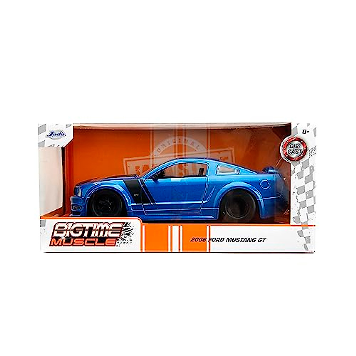 Jada Toys Big Time Muscle 1:24 2006 Ford Mustang GT Die-Cast Car (Candy Blue)