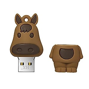 USB Flash Drives, 8GB / 16GB / 32GB / 64GB Waterproof Cute Novelty USB 2.0 USB Memory Stick Data Storage Pendrive Thumb Drives (64GB, Cute Horse)