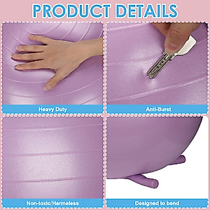 10 Pack Balance Chairs for Kids Flexible Seating for Classroom Balance Children's Exercise Ball Chair Stability Ball Chairs with Legs for Classroom Elementary School Students Sitting, 18 Inch