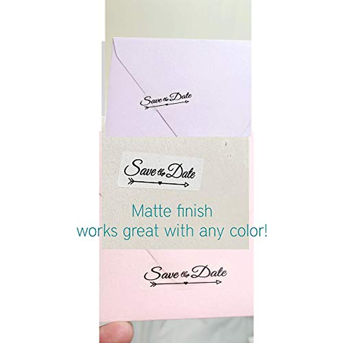 Save The Date Stickers Modern Labels for Wedding Engagement 160 labels, Envelope Seals (arrow)