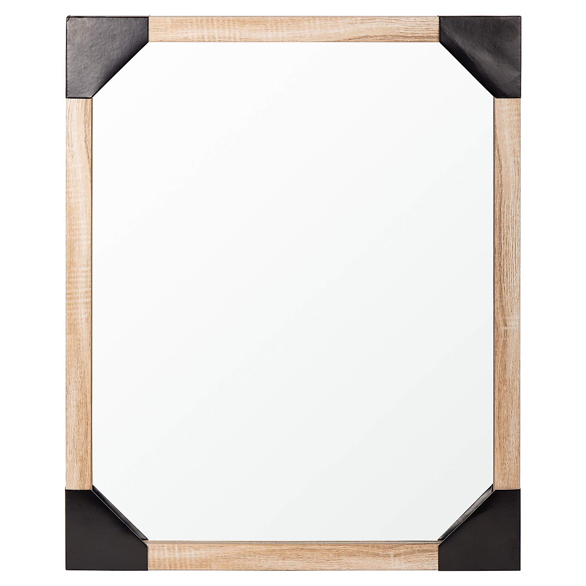 Truu Design Decorative Rectangular Solid Rectangular Wall Mirror, 16 x 20 inches, Beige