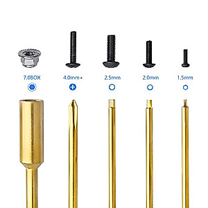 CrazyHobby Titanium Hexagon Screwdriver Allen Wrench Hex Nut Driver Phillips Bit RC Tool Kit for Multi-Axis FPV Racing Drone RC Quadcopter Car Modeling Robot