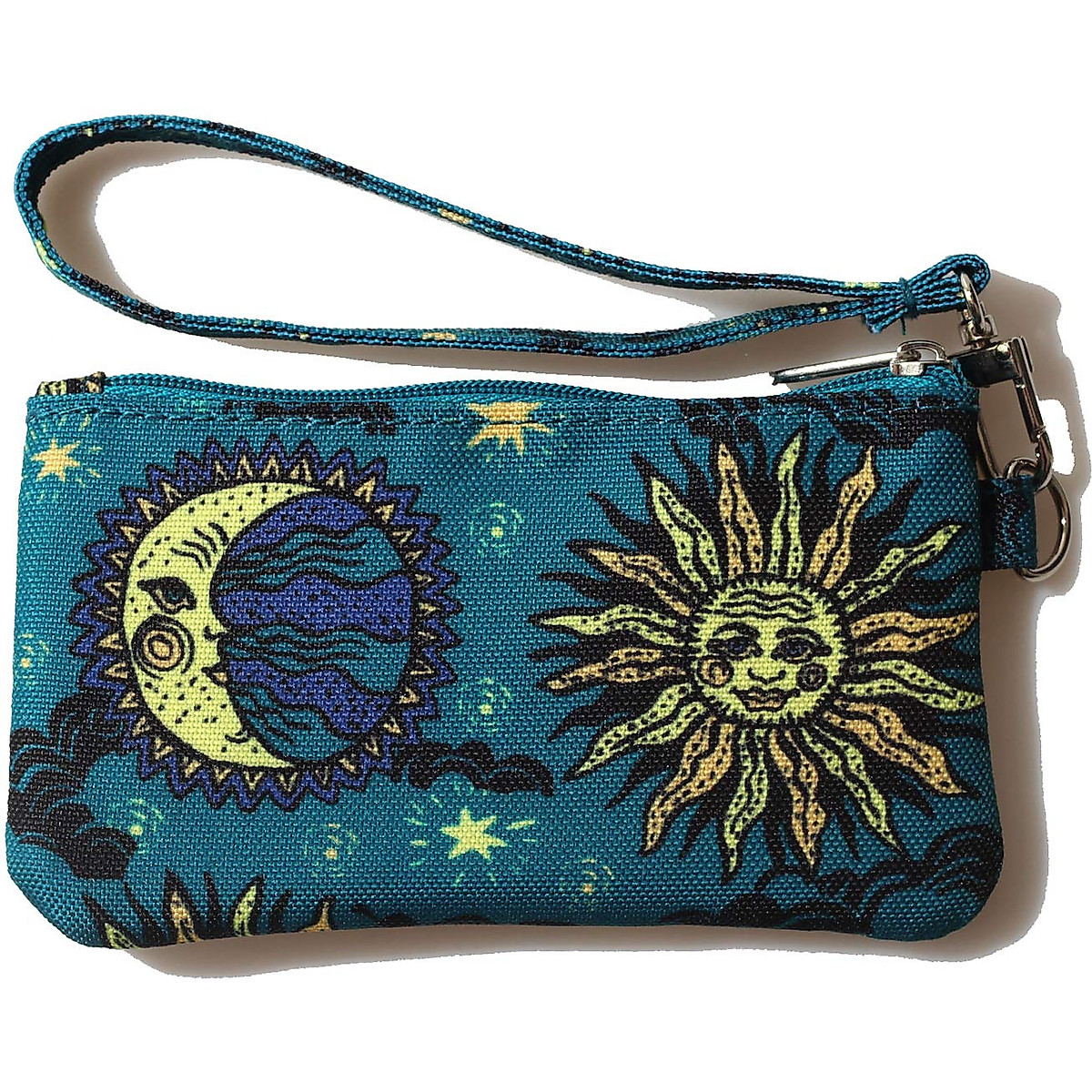 surfer id case wallet for women for lanyards, Zip Driver Licence Holder((Sun Moon)