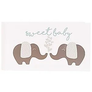 Haven Home Decor Sweet Baby Album, for 80 4'x6' Photos, White, 8.5' x 4.5' x 1'