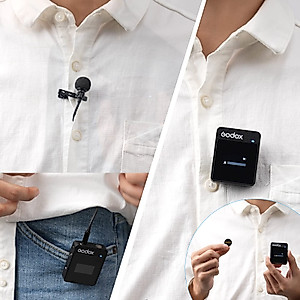 GODOX MoveLink II M2 Wireless Lavalier Microphone System with GAC-IC5 3.5mm to USB Type-C Adapter Cable