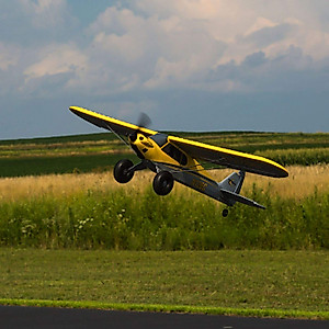 HobbyZone RC Airplane Carbon Cub S 2 1.3m BNF Basic (Transmitter, Battery and Charger not Included) with Safe, HBZ32500, Yellow