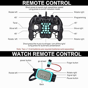 Boxgear 1:12 Gesture Sensing RC Stunt Car Off-Road, Four-Wheel Drive, Sports Mode, 40 Min Standby Suitable for Any Terrain, 2.4G Gesture Controlled Double-Sided Remote-Control Car Toy for Kids (Red)