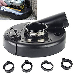 Universal Grinding Angle Grinder Dust Shroud 7 Inch Vacuum Dust Shroud Cover for Angle Grinder Hand Grind Grinder Polisher(black)