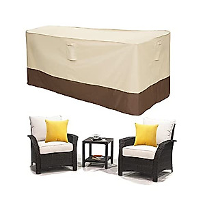 loriano Patio Furniture Cover 600D Outdoor Furniture Cover Waterproof Suitable for 3 Pieces Patio Furniture Sets