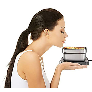 Skwyin Portable Food Warmer Lunch Box, 12V Mini Oven for Personal Heated Lunch Box for Adult to cook and reheat a food in Car & Truck - Effortless heating lunch box for work to eat warm food