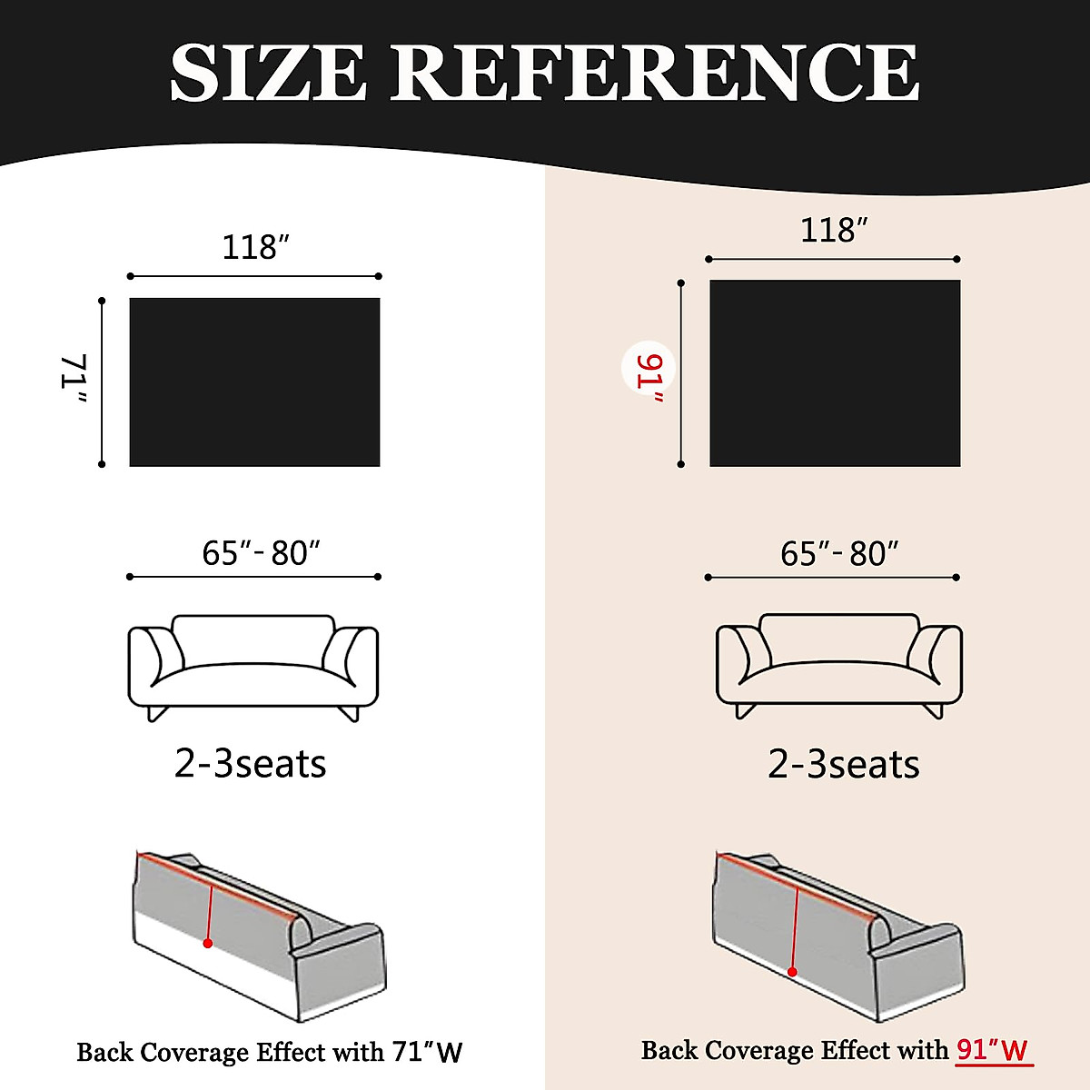 DREAMINGO Boho Sofa Covers for 3 Cushion Couch Chenille Couch Cover for Dogs Geometric Jacquard Sofa Slipcover Living Room Pet Furniture Protector Washable Sectional Couch Covers, 71"x150", Black