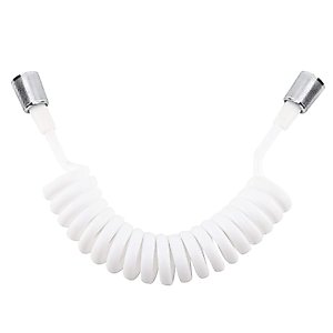 Mokernali Spring Flexible Shower Hose, Anti-Twist StretchableTelescopic Shower Hose for Water Plumbing Toilet Bidet Sprayer Hand Shower Bathroom(White)