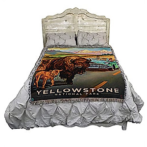 Pure Country Weavers PCW - Yellowstone National Park Blanket by Kai Carpenter - Anderson Design Group Inc - Gift Tapestry Throw Woven from Cotton - Made in The USA (72x54)
