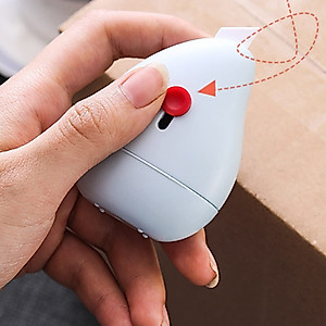 Sunicon Identity Protection Roller Stamps,Wide Identity Theft Protection Stamp Mini Portable Effective Cover Box Cutter for Household Express Station (Blue)