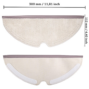 ibrush Mop Cloth for Roborock S5 Max Pack of 2, Roborock S5 Max S50 S55 S6 S6 Maxv S6 Pure Compatible Mop Cloth, Washable Roborock Compatible Mop Clothes