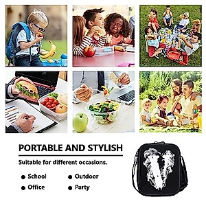 Mxiwngp Hip Hop School Backpack Set Travel Backpack Gifts Fashion Laptop Backpack with Lunch Box for Boys And Girls,white