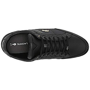 LacosteMensChaymon SneakerBlack/Black/Gold Leather8.5