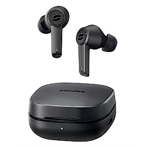 sandoo Bluetooth 5.2 ANC Earphones AI ENC Tech for Calls Transparency Mode Type-C Quick Charge 24 Hours Playtime Active Noise Cancelling Technology Wireless Earbuds NC9