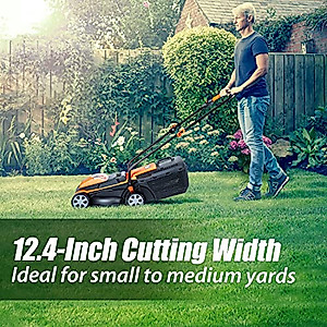 LawnMaster CLM2413A Cordless 13-Inch Lawn Mower 24V Max with 2X4.0Ah Battery and a Charger