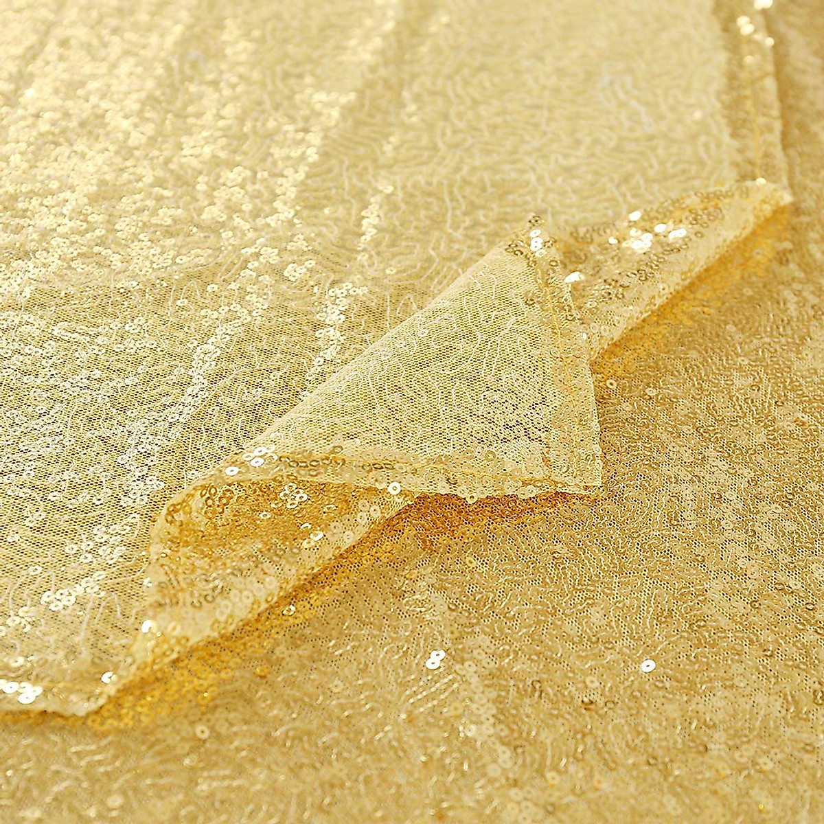 GFCC Glitter Gold Sequin Tablecloth 60x126 Party Wedding Halloween Christmas Baby Shower Table Cover