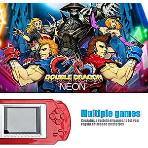 Elolicu Handheld Game Console for Kid Children, 2021 New Built in 268 Classic Retro Video Games 2 Inch Screen Portable Game Console Arcade Video Gaming Player System Best Birthday Gift for Kid (Red)