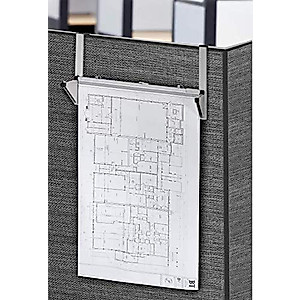 Adir Cubicle Blueprint Storage - Hanging Poster Display Rack - Plans File Holder Organizer for Small Or Big Office, Home (Gray)