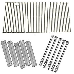 Repait Kit for 720-0709,720-0709B, 720-0727 Gas Grill Models Includes 5 Stainless Steel Burners, 5 Heat Shields and Stainless Cooking Grids, Set of 3