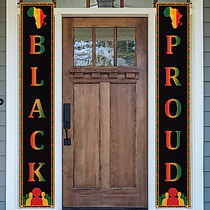 Black History Month Decorations Black Proud Welcome Sign Pan African American Black History Month Decorations and Supplies for Home Party