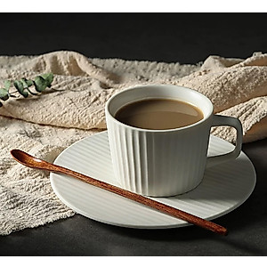 Handmade Natural Wooden Mixing Spoons for Milk Honey 8'' Long Handle Teaspoon Coffee Spoon Stir Stick Set of 3