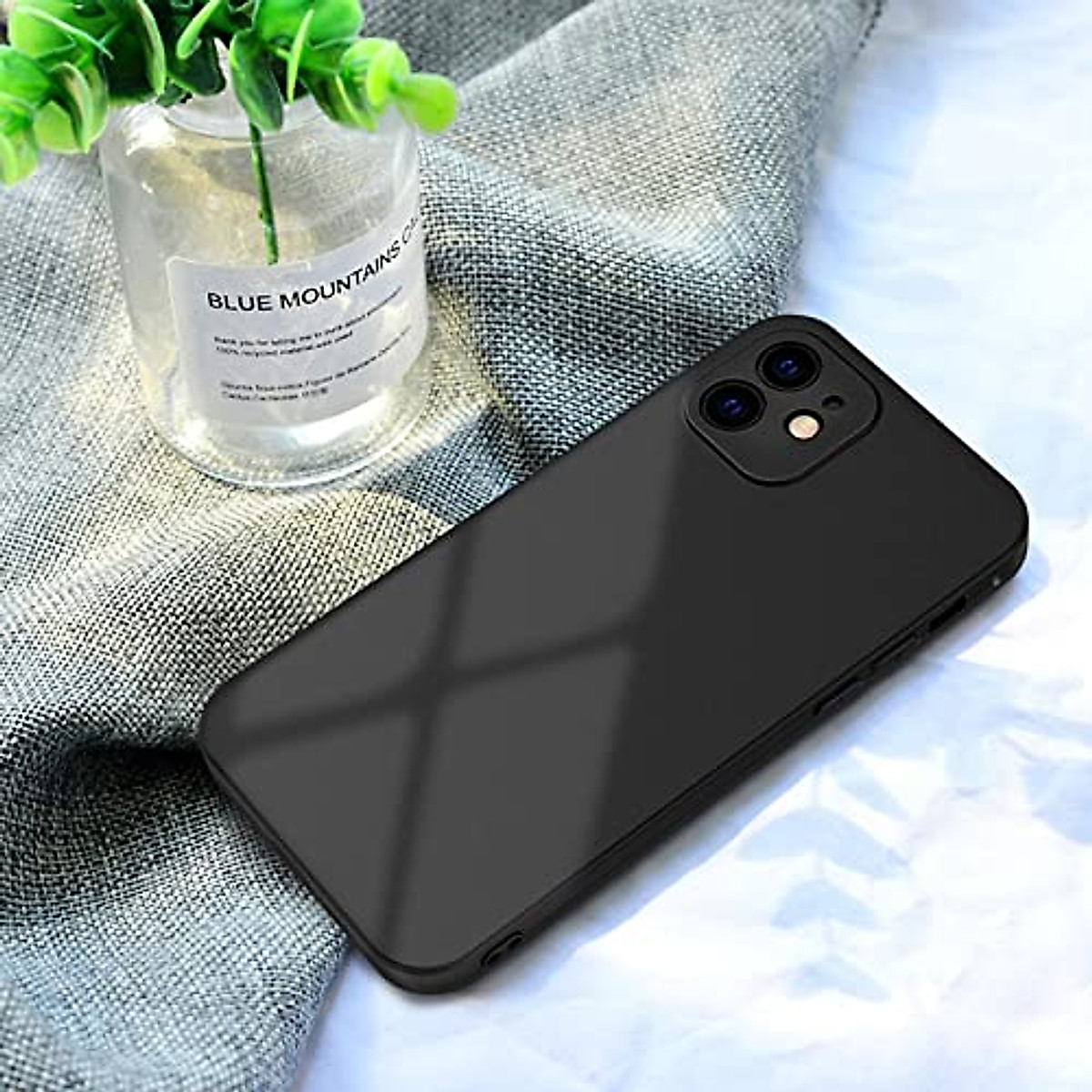 EasyAcc Slim Case for iPhone 12, Thin Matte Black TPU Phone Cases Finish Profile Soft Back Protective Cover Compatible with iPhone 12 2020