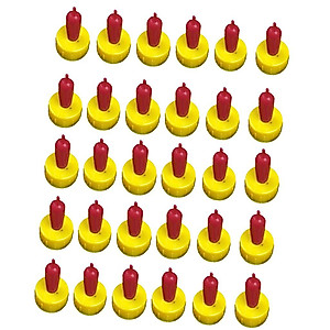 Jili Online Pack of 30 Durable Dog Cat Pet Drink Bottle Nipple Teat Lamb Kid Orphan Soft Ewe Goat Nipple Length 0.67 inch