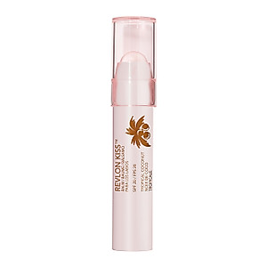 Revlon Lip Balm, Kiss Tinted Lip Balm, Face Makeup with Lasting Hydration, SPF 20, Infused with Natural Fruit Oils, 010 Tropical Coconut, 0.09 Oz