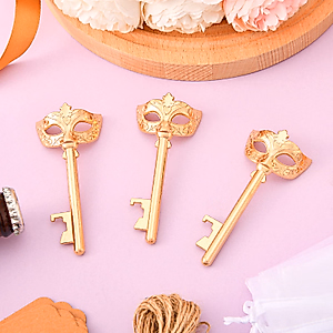 YKLIGTN 24Pieces Mask Design Bottle Openers for Masquerade Mask Party, Wedding Favors，Bridal Shower Party Decorations,Baby Shower /Birthday Souvenirs or Gifts for Guests Bulk with Gift Bags