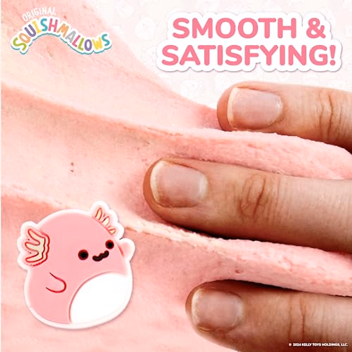 Original Squishmallows Archie The Axolotl Premium Cloud Slime, 8 oz. Fluffy Slime, Cotton Candy Scented, 3 Fun Slime Add Ins, Pre-Made Slime for Kids, Great 6 Year Old Toys, Super Soft Sludge Toy