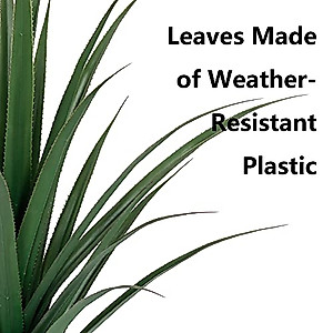 Softflame 48in Artificial Spiked Agave Plant Potted Plants, Artificial Plant with 30 Leaves, Perfect for Home Office Indoor Decoration