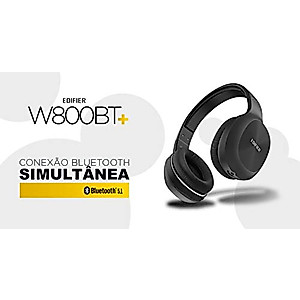 Edifier W800BT Plus Wireless Headphones Over-Ear Headset - Qualcomm® aptX - Bluetooth V5.1 - CVC™ 8.0 Call Noise Cancelling - 55H Playtime - Built-in Microphone - Physical Button and App Control