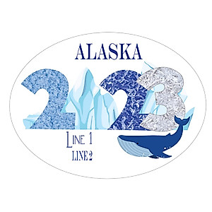 Alaska Cruise Year Magnet Decoration Customized for your Stateroom Door on your Disney Cruise, Carnival, Royal Caribbean, etc