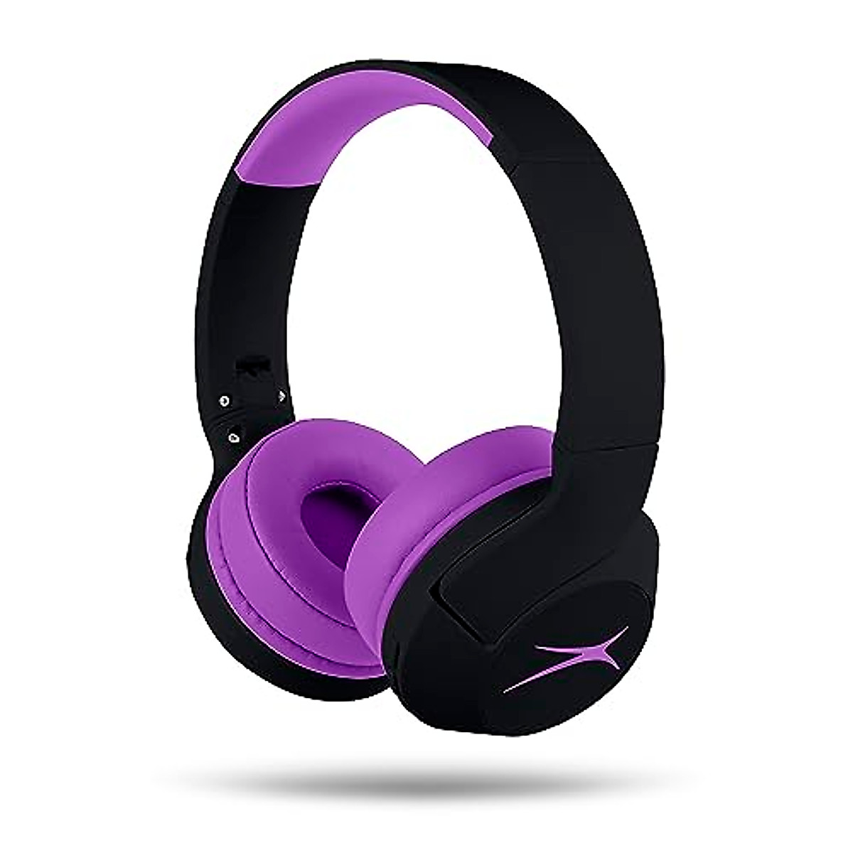 Altec Lansing Kid Safe Noise Cancelling Wireless Headphones 15H Battery, 85dB Volume Limit, Foldable Design Powerful Sound, Active Noise Cancellation Perfect for Kids Ages 7+ (Blackout Purple)