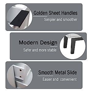 TaoHFE Modern White Nightstand Set 2 with Drawer Mid Century 22 Inch Bed Side Table Bedroom White Night Stand Set of 2 Bedside Table Set 2 White 2 Drawer Nightstand Table for Bed Room(2, White)